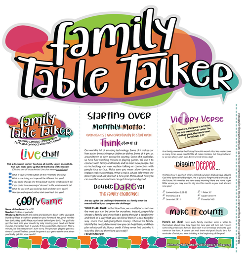 Product Information for Family Table Talker #01 - Starting Over Download